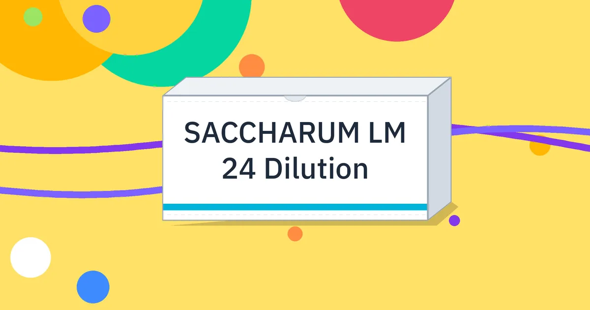 Symbolbild: Packung mit der Aufschrift SACCHARUM LM 24 Dilution (PZN 13176404) – Verfügbarkeit und Bezug in Apotheken in Frankfurt am Main