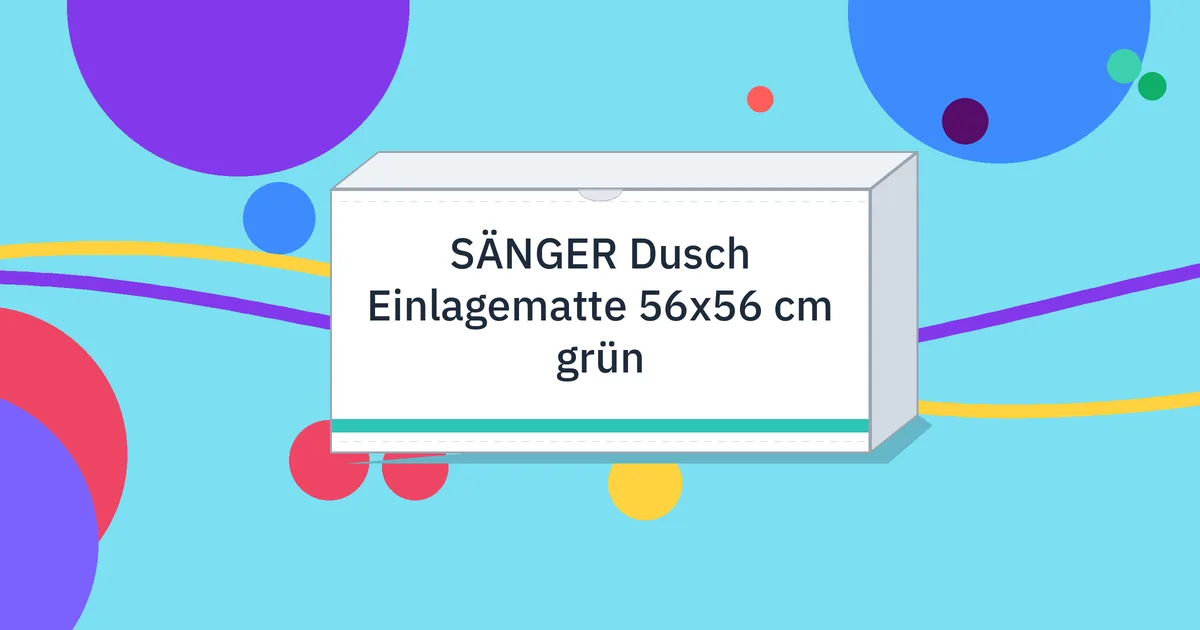 Symbolbild: Packung mit der Aufschrift SÄNGER Dusch Einlagematte 56x56 cm grün (PZN 02190335) – Verfügbarkeit und Bezug in Apotheken in Frankfurt am Main