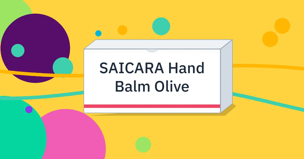 Symbolbild: Packung mit der Aufschrift SAICARA Hand Balm Olive (PZN 07795801) – Verfügbarkeit und Bezug in Apotheken in Frankfurt am Main