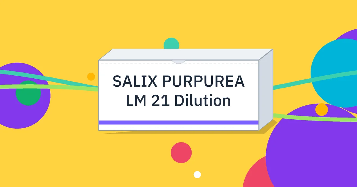 Symbolbild: Packung mit der Aufschrift SALIX PURPUREA LM 21 Dilution (PZN 13178691) – Verfügbarkeit und Bezug in Apotheken in Frankfurt am Main