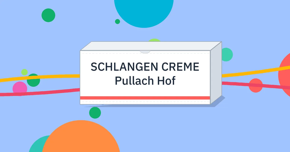 Symbolbild: Packung mit der Aufschrift SCHLANGEN CREME Pullach Hof (PZN 17947258) – Verfügbarkeit und Bezug in Apotheken in Frankfurt am Main