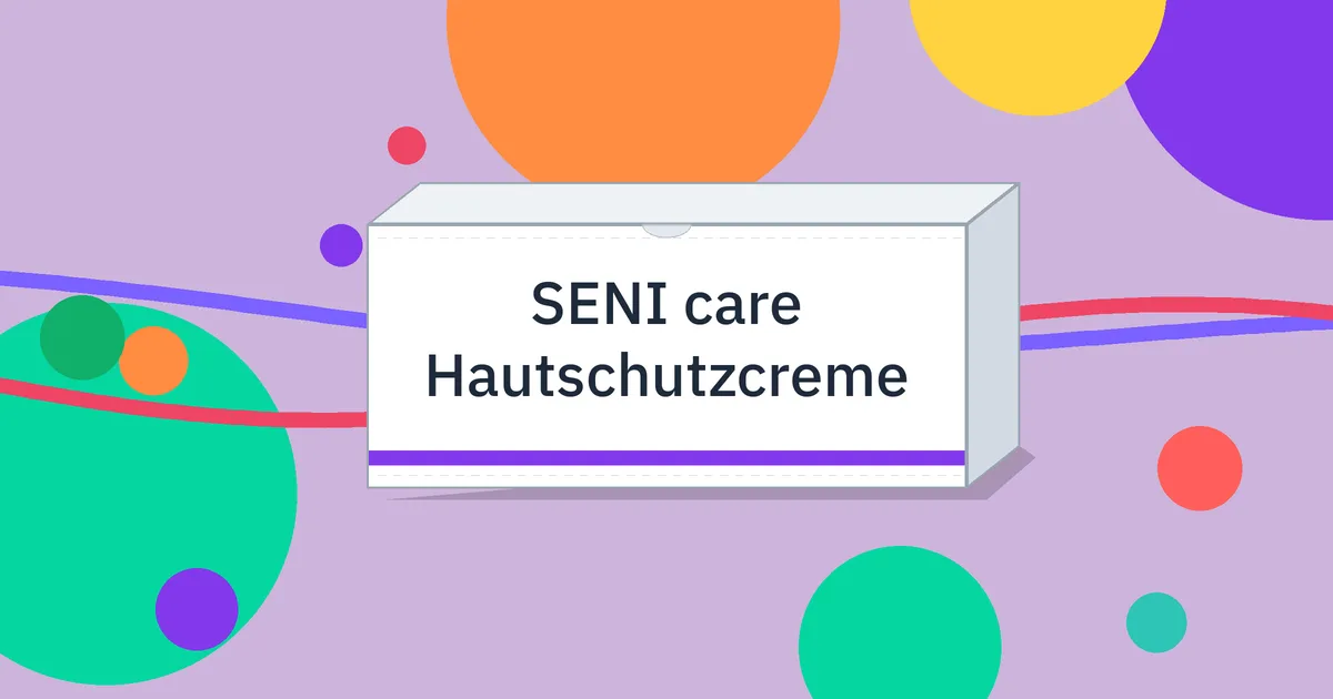 Symbolbild: Packung mit der Aufschrift SENI care Hautschutzcreme (PZN 03177590) – Verfügbarkeit und Bezug in Apotheken in Frankfurt am Main