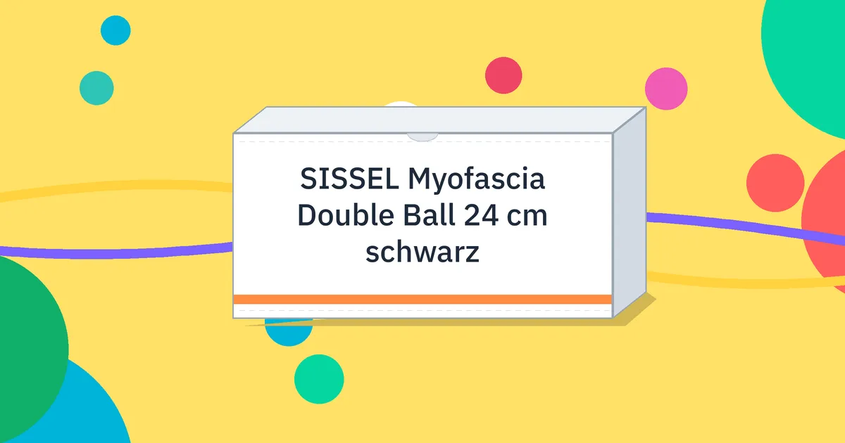 Symbolbild: Packung mit der Aufschrift SISSEL Myofascia Double Ball 24 cm schwarz (PZN 13929973) – Verfügbarkeit und Bezug in Apotheken in Frankfurt am Main