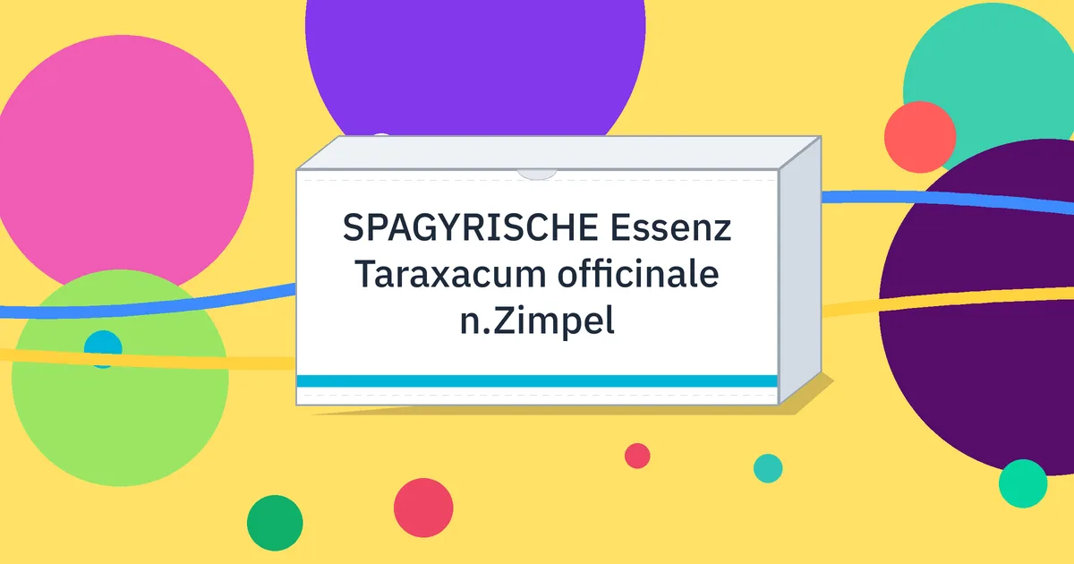 Symbolbild: Packung mit der Aufschrift SPAGYRISCHE Essenz Taraxacum officinale n.Zimpel (PZN 09532425) – Verfügbarkeit und Bezug in Apotheken in Frankfurt am Main