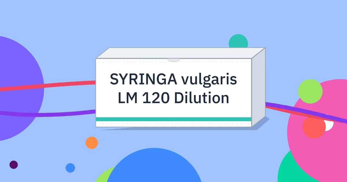 Symbolbild: Packung mit der Aufschrift SYRINGA vulgaris LM 120 Dilution (PZN 13686111) – Verfügbarkeit und Bezug in Apotheken in Frankfurt am Main