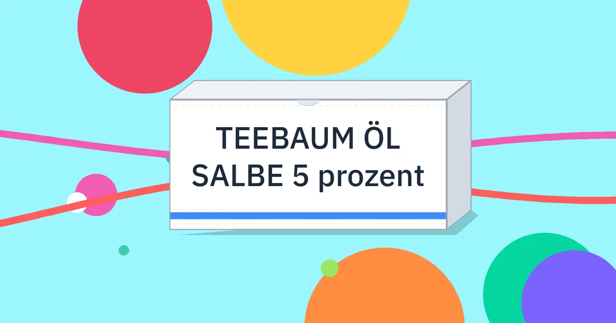Symbolbild: Packung mit der Aufschrift TEEBAUM ÖL SALBE 5 prozent (PZN 16573100) – Verfügbarkeit und Bezug in Apotheken in Frankfurt am Main