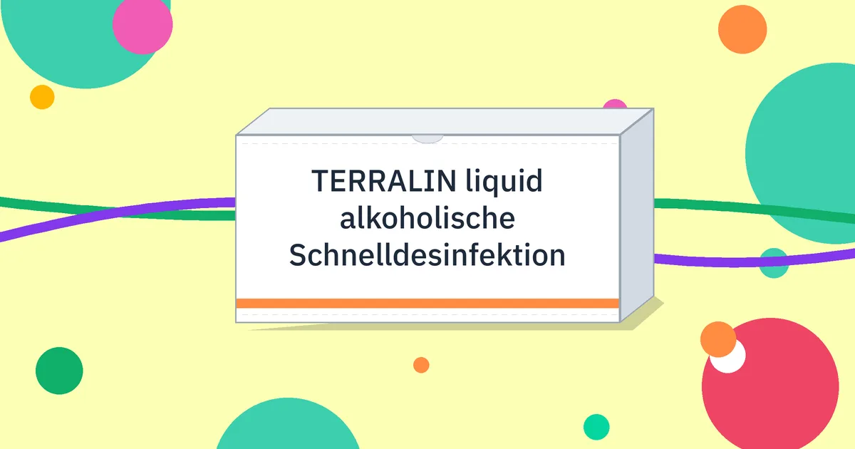 Symbolbild: Packung mit der Aufschrift TERRALIN liquid alkoholische Schnelldesinfektion (PZN 01655163) – Verfügbarkeit und Bezug in Apotheken in Frankfurt am Main