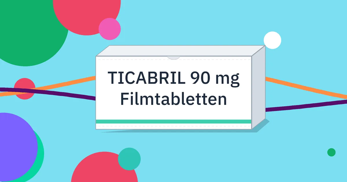 Symbolbild: Packung mit der Aufschrift TICABRIL 90 mg Filmtabletten (PZN 19831100) – Verfügbarkeit und Bezug in Apotheken in Frankfurt am Main