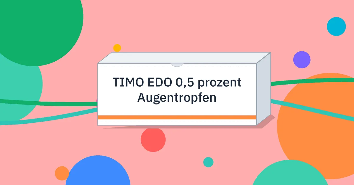 Symbolbild: Packung mit der Aufschrift TIMO EDO 0,5 prozent Augentropfen (PZN 07315221) – Verfügbarkeit und Bezug in Apotheken in Frankfurt am Main