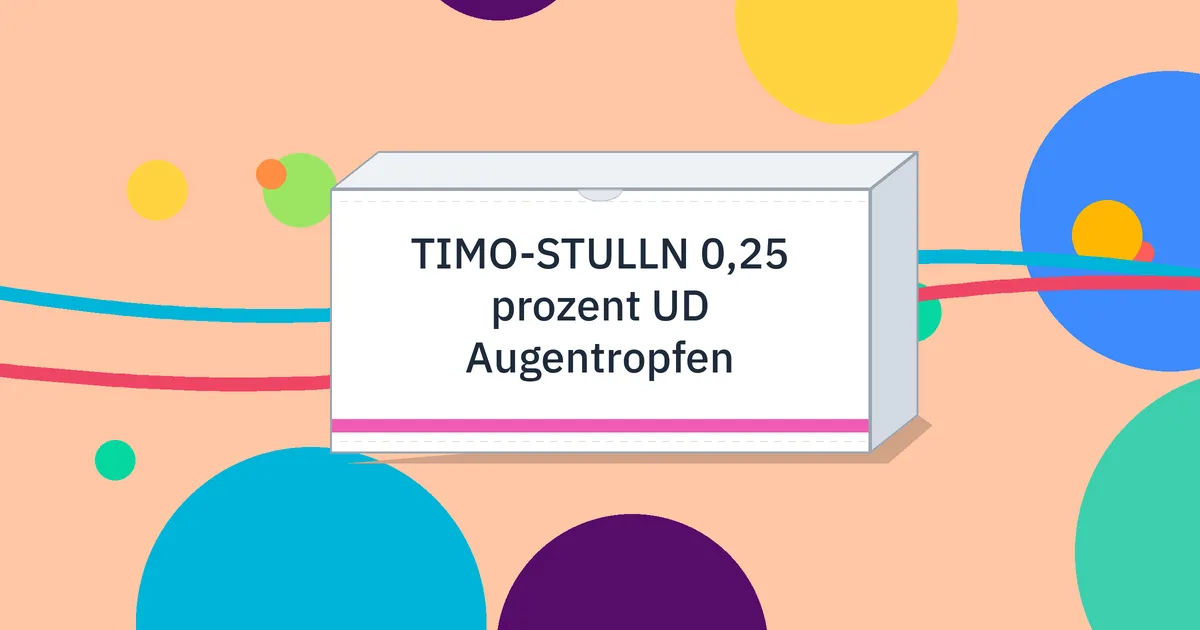 Symbolbild: Packung mit der Aufschrift TIMO-STULLN 0,25 prozent UD Augentropfen (PZN 08653084) – Verfügbarkeit und Bezug in Apotheken in Frankfurt am Main