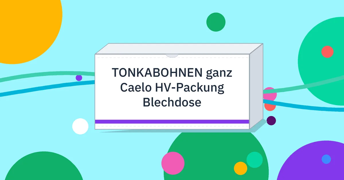 Symbolbild: Packung mit der Aufschrift TONKABOHNEN ganz Caelo HV-Packung Blechdose (PZN 10549543) – Verfügbarkeit und Bezug in Apotheken in Frankfurt am Main