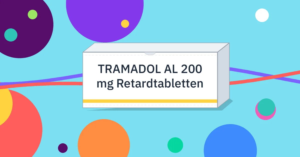 Symbolbild: Packung mit der Aufschrift TRAMADOL AL 200 mg Retardtabletten (PZN 02766060) – Verfügbarkeit und Bezug in Apotheken in Frankfurt am Main