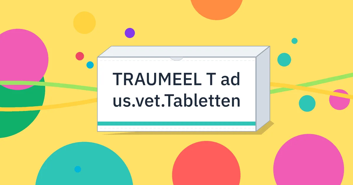 Symbolbild: Packung mit der Aufschrift TRAUMEEL T ad us.vet.Tabletten (PZN 05901506) – Verfügbarkeit und Bezug in Apotheken in Frankfurt am Main