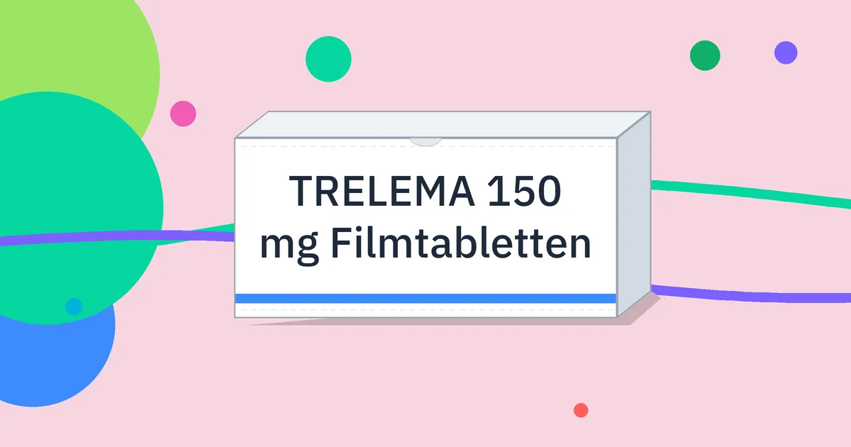 Symbolbild: Packung mit der Aufschrift TRELEMA 150 mg Filmtabletten (PZN 19835753) – Verfügbarkeit und Bezug in Apotheken in Frankfurt am Main