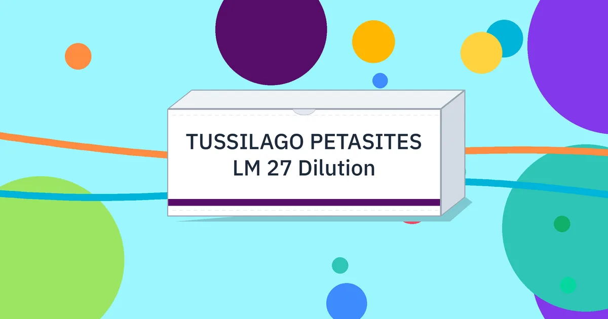 Symbolbild: Packung mit der Aufschrift TUSSILAGO PETASITES LM 27 Dilution (PZN 13254529) – Verfügbarkeit und Bezug in Apotheken in Frankfurt am Main
