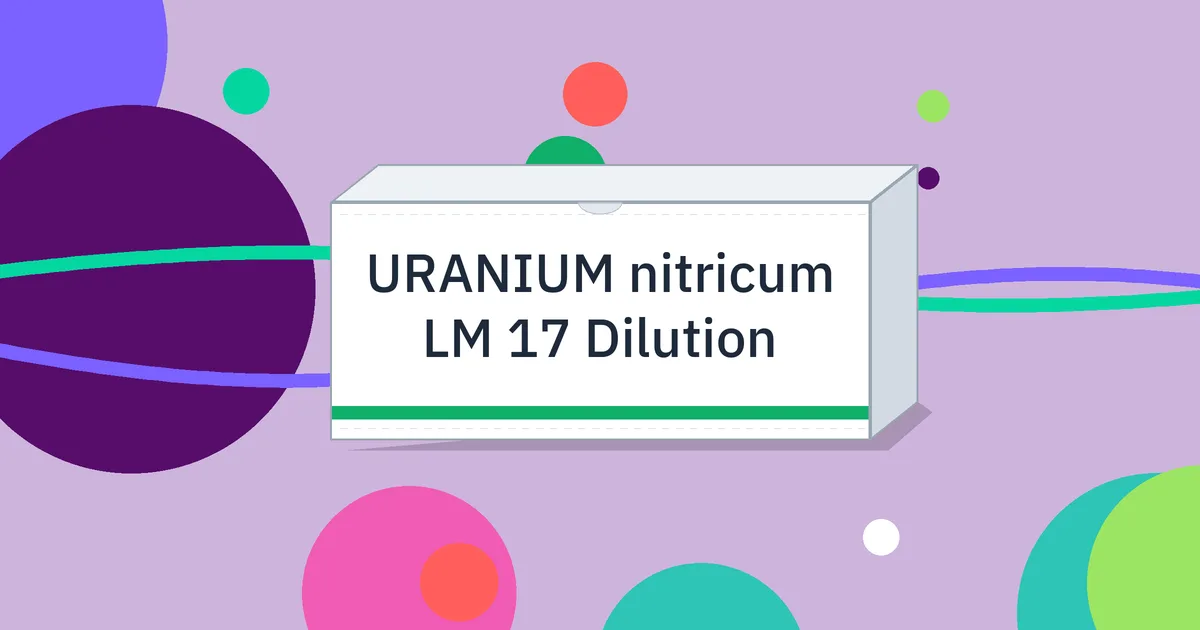 Symbolbild: Packung mit der Aufschrift URANIUM nitricum LM 17 Dilution (PZN 13256310) – Verfügbarkeit und Bezug in Apotheken in Frankfurt am Main