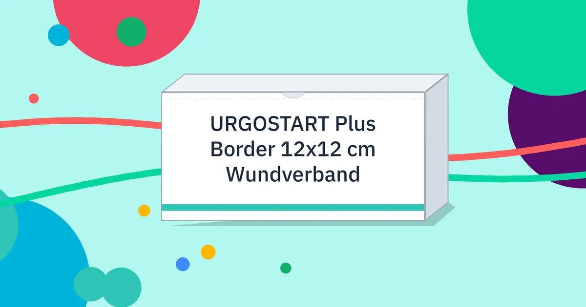 Symbolbild: Packung mit der Aufschrift URGOSTART Plus Border 12x12 cm Wundverband (PZN 12898934) – Verfügbarkeit und Bezug in Apotheken in Frankfurt am Main