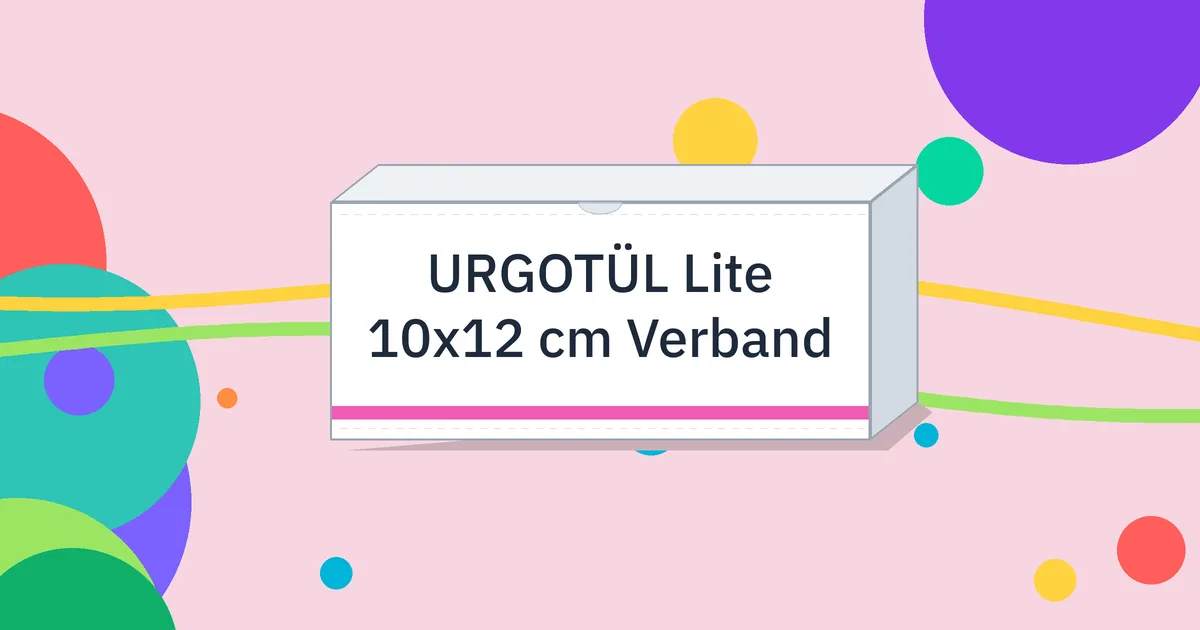 Symbolbild: Packung mit der Aufschrift URGOTÜL Lite 10x12 cm Verband (PZN 10261813) – Verfügbarkeit und Bezug in Apotheken in Frankfurt am Main