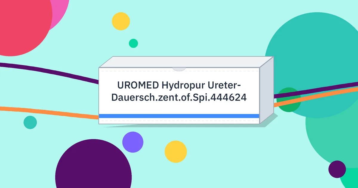 Symbolbild: Packung mit der Aufschrift UROMED Hydropur Ureter-Dauersch.zent.of.Spi.444624 (PZN 11371254) – Verfügbarkeit und Bezug in Apotheken in Frankfurt am Main