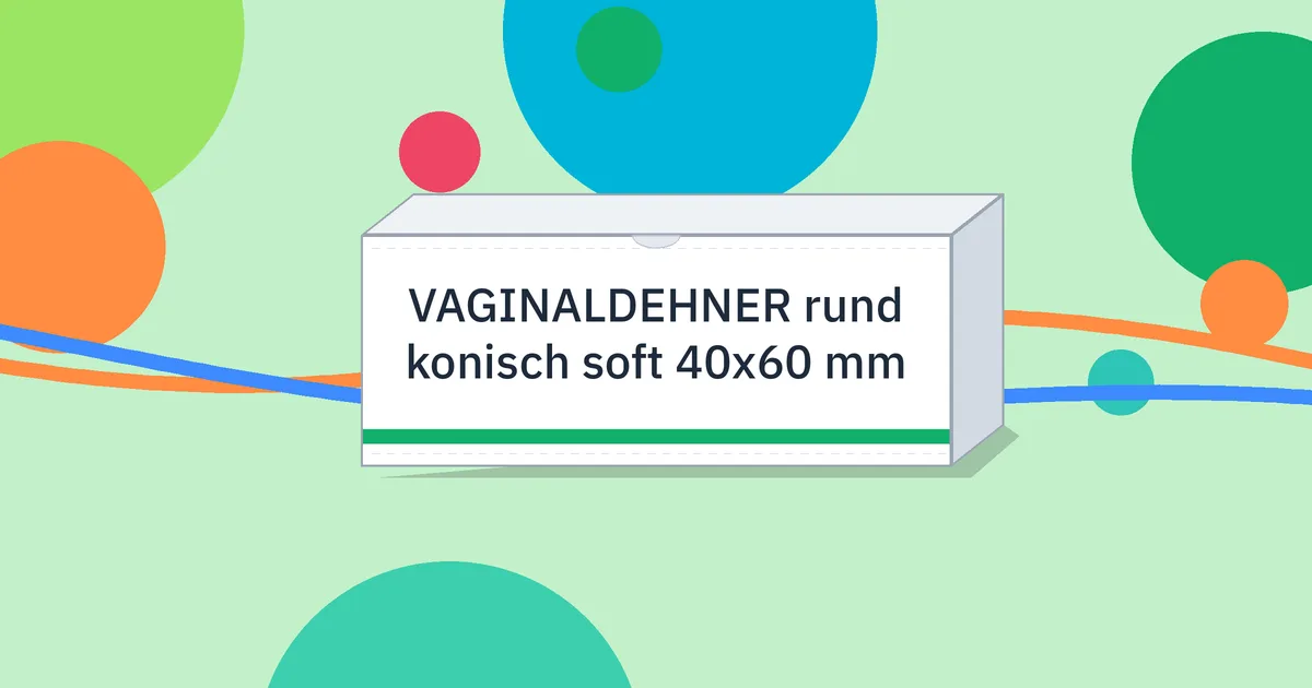 Symbolbild: Packung mit der Aufschrift VAGINALDEHNER rund konisch soft 40x60 mm (PZN 01827871) – Verfügbarkeit und Bezug in Apotheken in Frankfurt am Main
