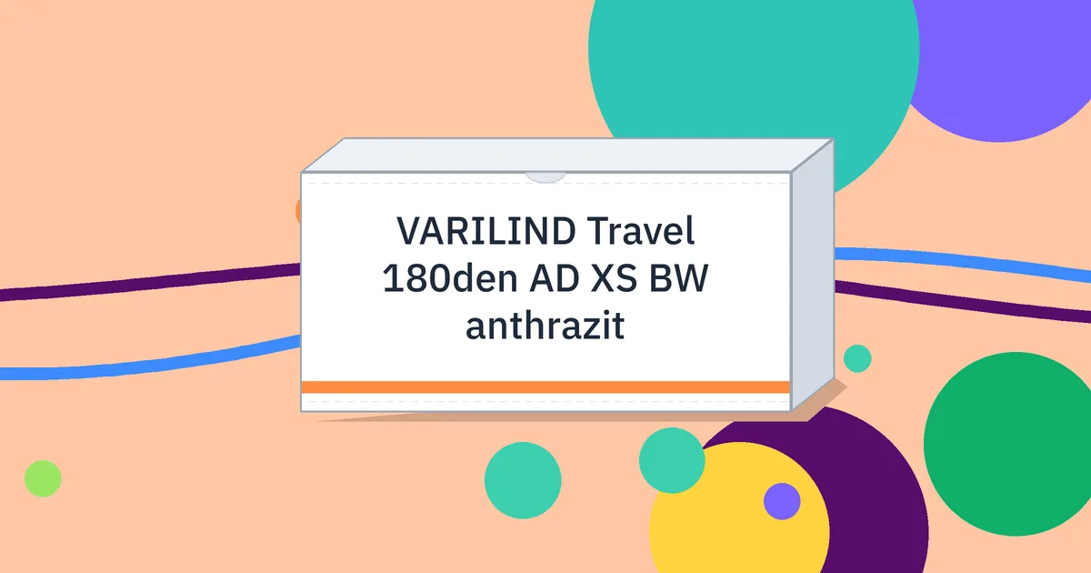 Symbolbild: Packung mit der Aufschrift VARILIND Travel 180den AD XS BW anthrazit (PZN 02225192) – Verfügbarkeit und Bezug in Apotheken in Frankfurt am Main