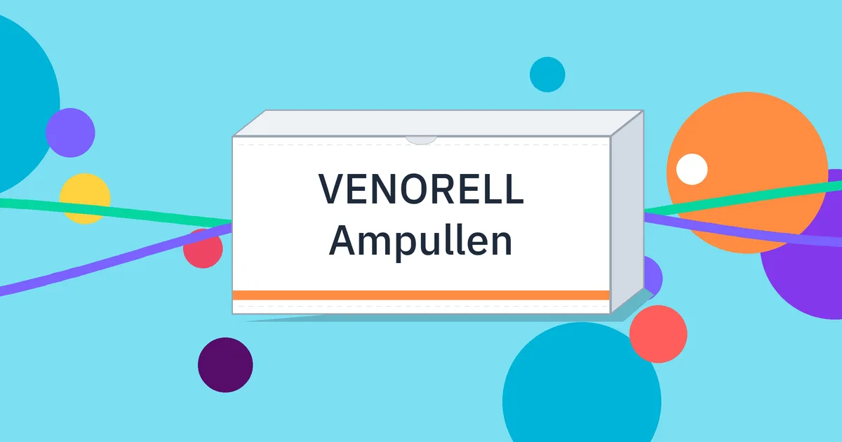Symbolbild: Packung mit der Aufschrift VENORELL Ampullen (PZN 00564458) – Verfügbarkeit und Bezug in Apotheken in Frankfurt am Main