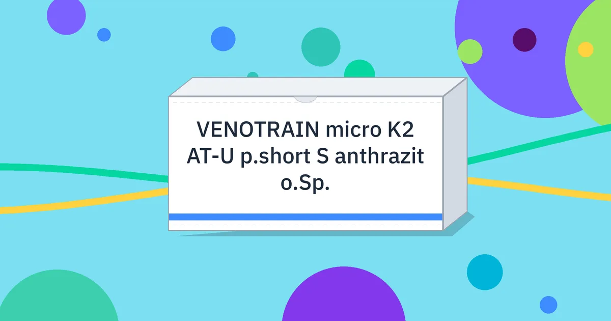 Symbolbild: Packung mit der Aufschrift VENOTRAIN micro K2 AT-U p.short S anthrazit o.Sp. (PZN 11060904) – Verfügbarkeit und Bezug in Apotheken in Frankfurt am Main