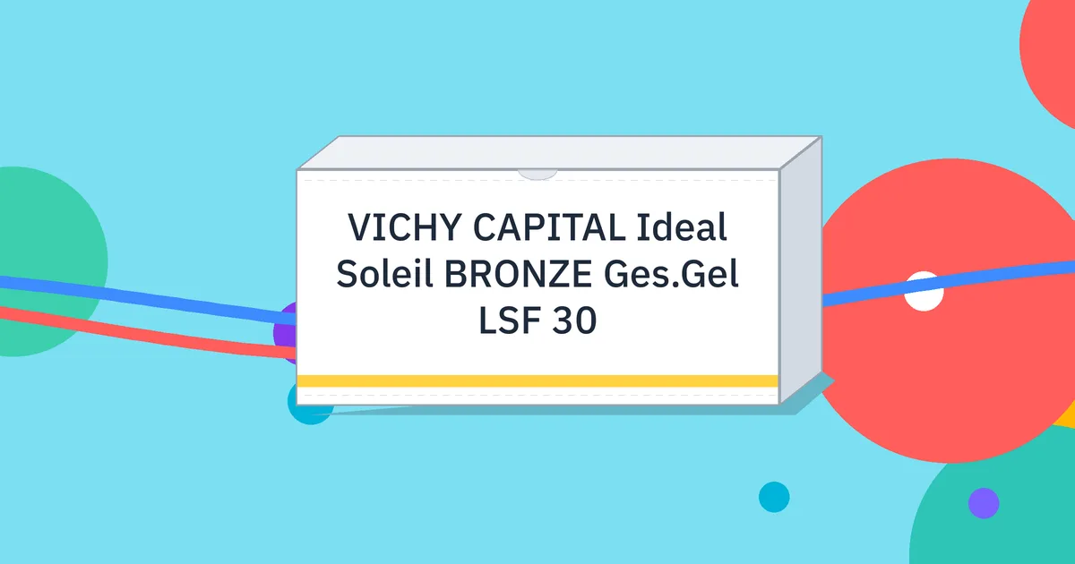 Symbolbild: Packung mit der Aufschrift VICHY CAPITAL Ideal Soleil BRONZE Ges.Gel LSF 30 (PZN 10930119) – Verfügbarkeit und Bezug in Apotheken in Frankfurt am Main