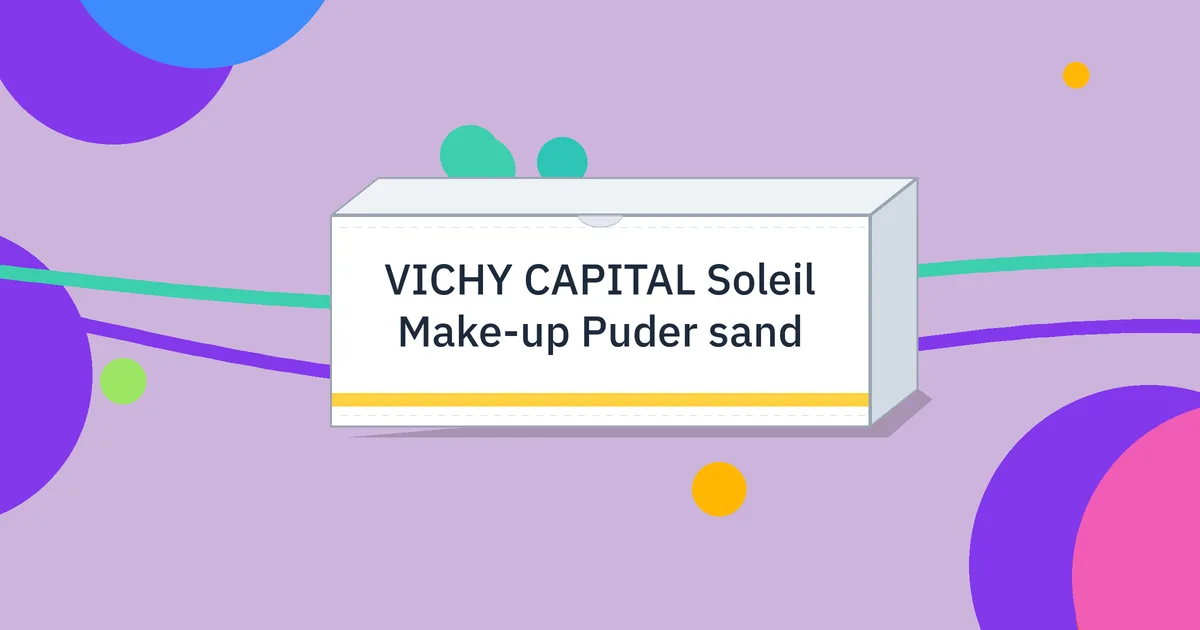Symbolbild: Packung mit der Aufschrift VICHY CAPITAL Soleil Make-up Puder sand (PZN 01842942) – Verfügbarkeit und Bezug in Apotheken in Frankfurt am Main
