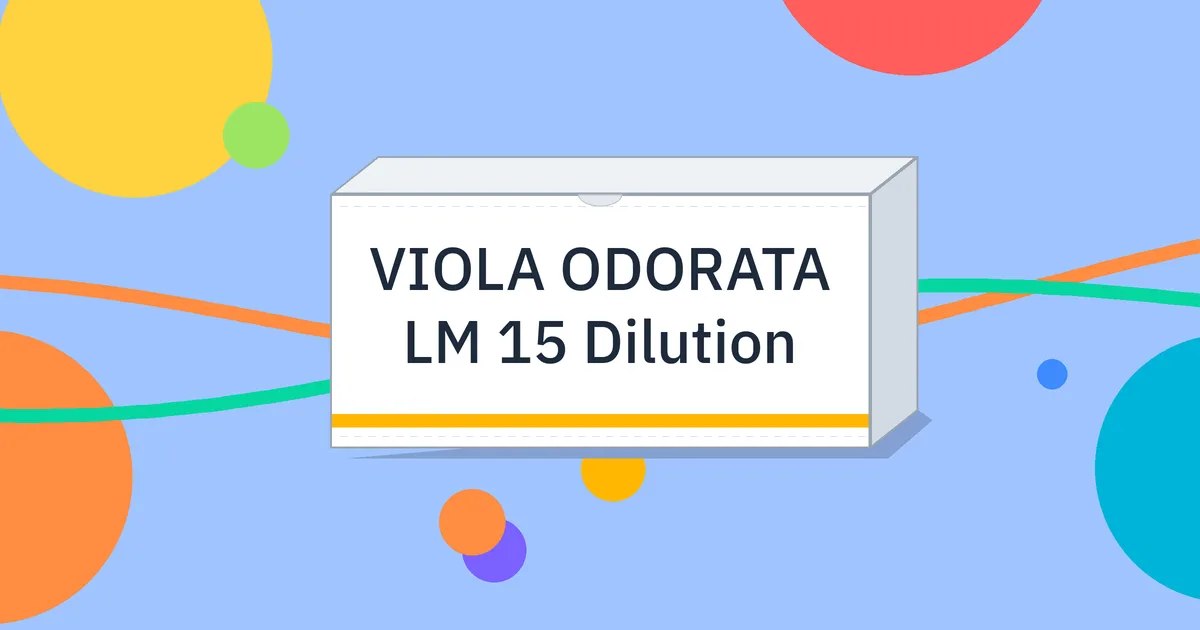 Symbolbild: Packung mit der Aufschrift VIOLA ODORATA LM 15 Dilution (PZN 13275394) – Verfügbarkeit und Bezug in Apotheken in Frankfurt am Main