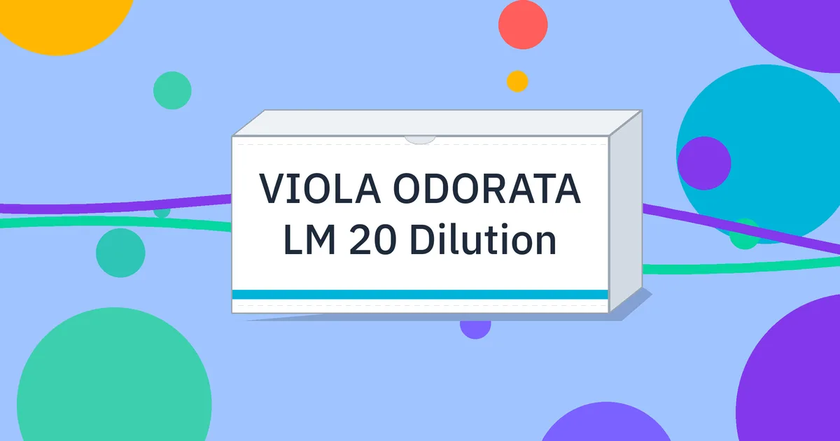 Symbolbild: Packung mit der Aufschrift VIOLA ODORATA LM 20 Dilution (PZN 13275508) – Verfügbarkeit und Bezug in Apotheken in Frankfurt am Main
