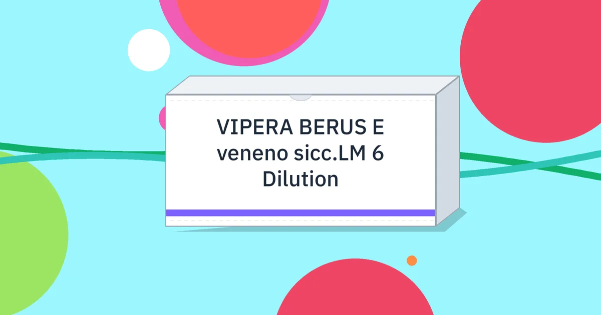 Symbolbild: Packung mit der Aufschrift VIPERA BERUS E veneno sicc.LM 6 Dilution (PZN 03503285) – Verfügbarkeit und Bezug in Apotheken in Frankfurt am Main