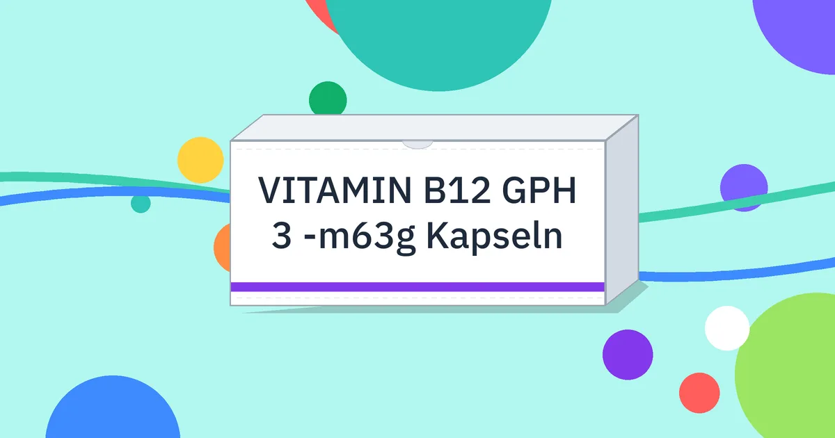 Symbolbild: Packung mit der Aufschrift VITAMIN B12 GPH 3 -m63g Kapseln (PZN 03379537) – Verfügbarkeit und Bezug in Apotheken in Frankfurt am Main