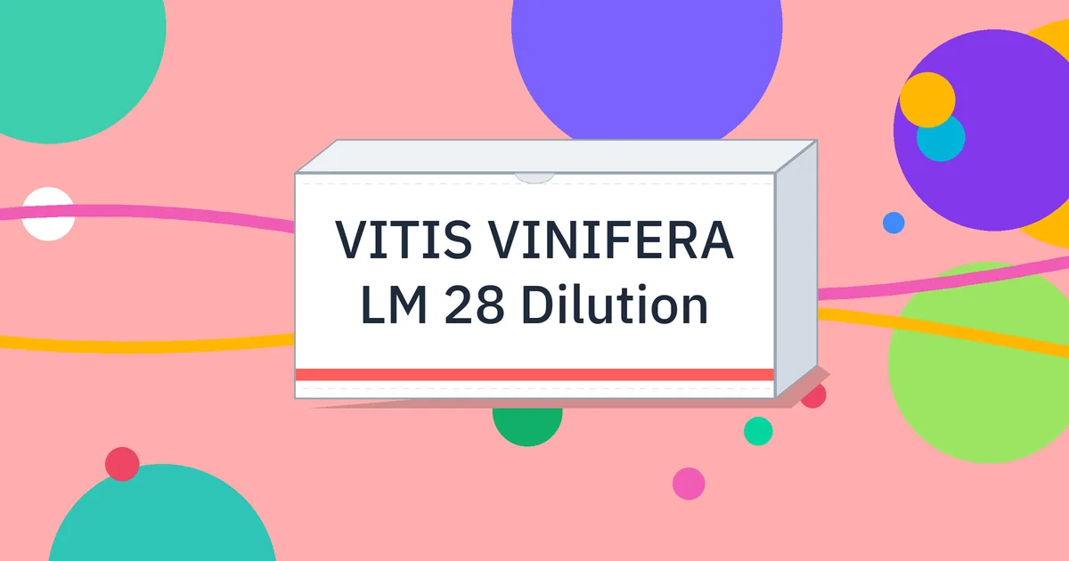 Symbolbild: Packung mit der Aufschrift VITIS VINIFERA LM 28 Dilution (PZN 13280076) – Verfügbarkeit und Bezug in Apotheken in Frankfurt am Main