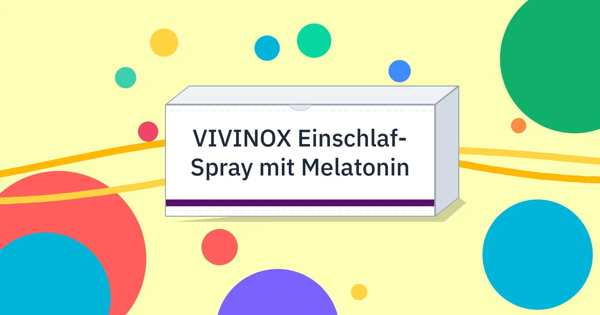 Symbolbild: Packung mit der Aufschrift VIVINOX Einschlaf-Spray mit Melatonin (PZN 17938940) – Verfügbarkeit und Bezug in Apotheken in Frankfurt am Main