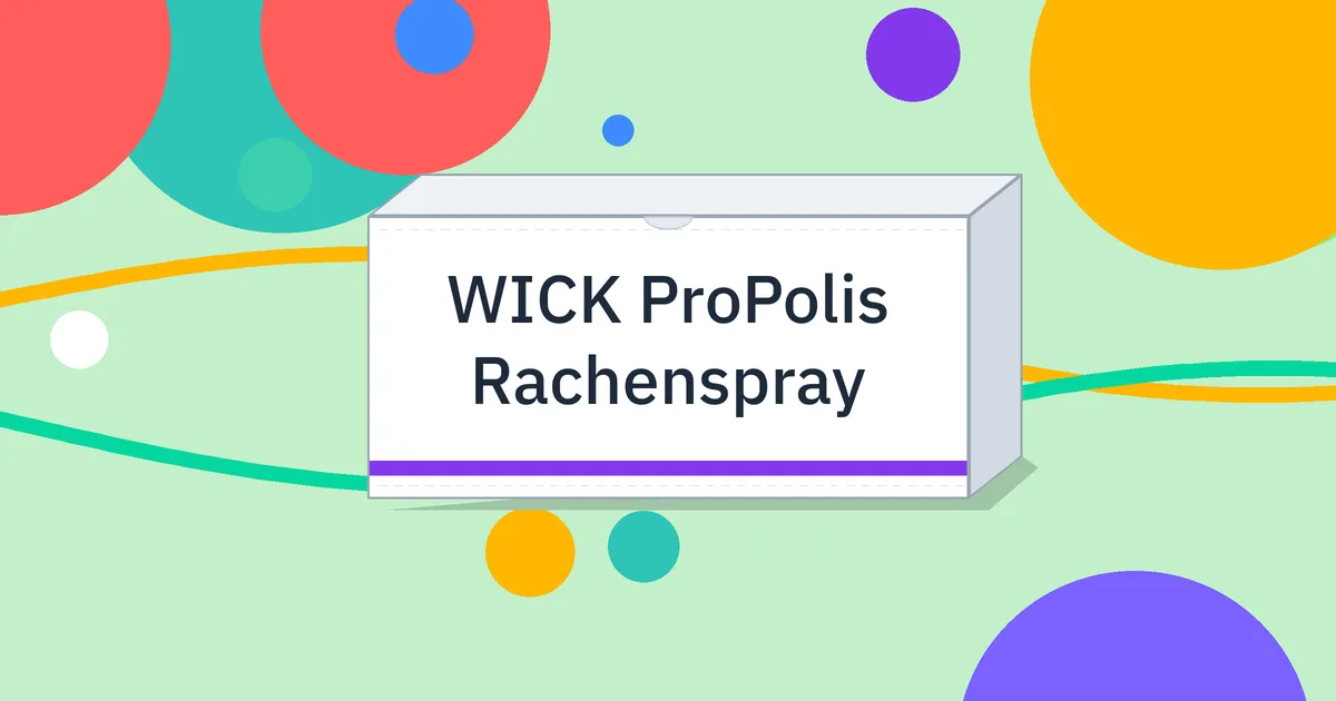 Symbolbild: Packung mit der Aufschrift WICK ProPolis Rachenspray (PZN 19744335) – Verfügbarkeit und Bezug in Apotheken in Frankfurt am Main