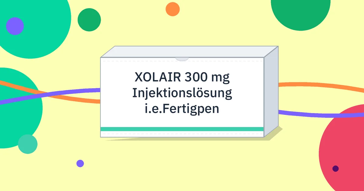 Symbolbild: Packung mit der Aufschrift XOLAIR 300 mg Injektionslösung i.e.Fertigpen (PZN 19554356) – Verfügbarkeit und Bezug in Apotheken in Frankfurt am Main