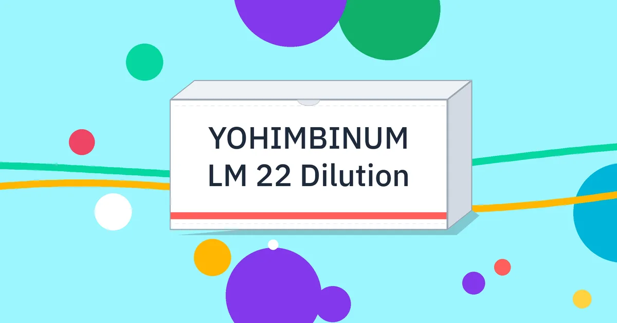 Symbolbild: Packung mit der Aufschrift YOHIMBINUM LM 22 Dilution (PZN 13286245) – Verfügbarkeit und Bezug in Apotheken in Frankfurt am Main