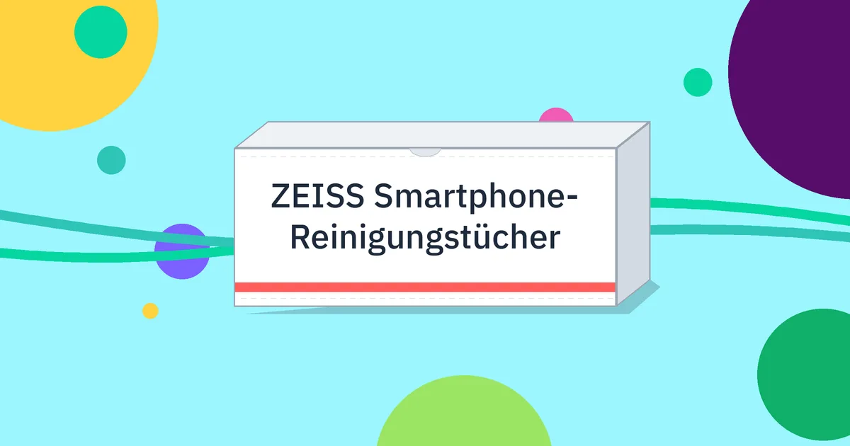Symbolbild: Packung mit der Aufschrift ZEISS Smartphone-Reinigungstücher (PZN 16914297) – Verfügbarkeit und Bezug in Apotheken in Frankfurt am Main