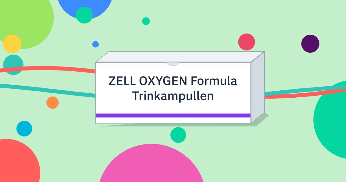 Symbolbild: Packung mit der Aufschrift ZELL OXYGEN Formula Trinkampullen (PZN 00275659) – Verfügbarkeit und Bezug in Apotheken in Frankfurt am Main