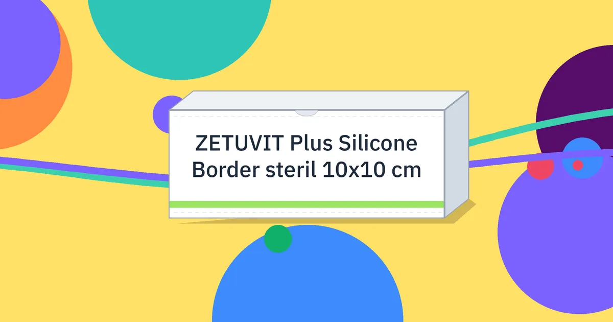 Symbolbild: Packung mit der Aufschrift ZETUVIT Plus Silicone Border steril 10x10 cm (PZN 18297130) – Verfügbarkeit und Bezug in Apotheken in Frankfurt am Main