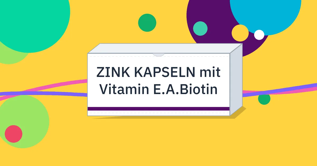 Symbolbild: Packung mit der Aufschrift ZINK KAPSELN mit Vitamin E.A.Biotin (PZN 01169669) – Verfügbarkeit und Bezug in Apotheken in Frankfurt am Main