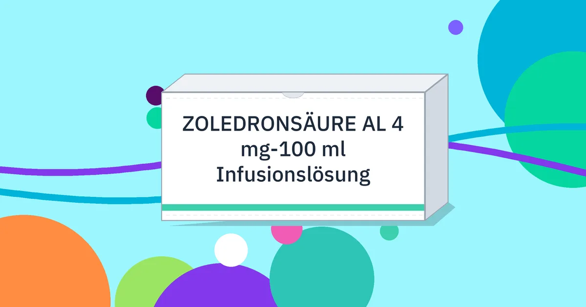 Symbolbild: Packung mit der Aufschrift ZOLEDRONSÄURE AL 4 mg-100 ml Infusionslösung (PZN 10413938) – Verfügbarkeit und Bezug in Apotheken in Frankfurt am Main