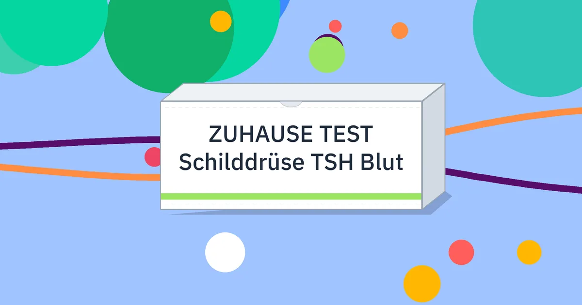 Symbolbild: Packung mit der Aufschrift ZUHAUSE TEST Schilddrüse TSH Blut (PZN 19738961) – Verfügbarkeit und Bezug in Apotheken in Frankfurt am Main