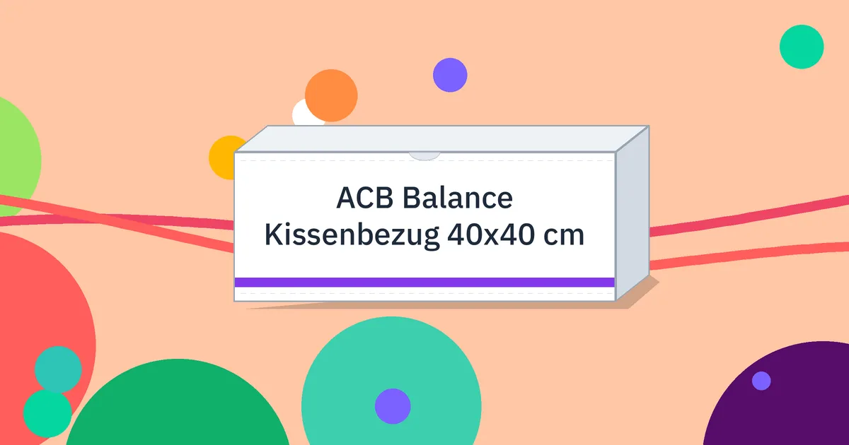 Symbolbild: Packung mit der Aufschrift ACB Balance Kissenbezug 40x40 cm (PZN 11648655) – Verfügbarkeit und Bezug in Apotheken in Frankfurt am Main