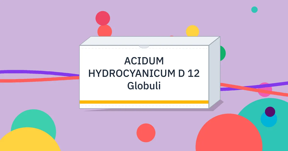 Symbolbild: Packung mit der Aufschrift ACIDUM HYDROCYANICUM D 12 Globuli (PZN 16688234) – Verfügbarkeit und Bezug in Apotheken in Frankfurt am Main