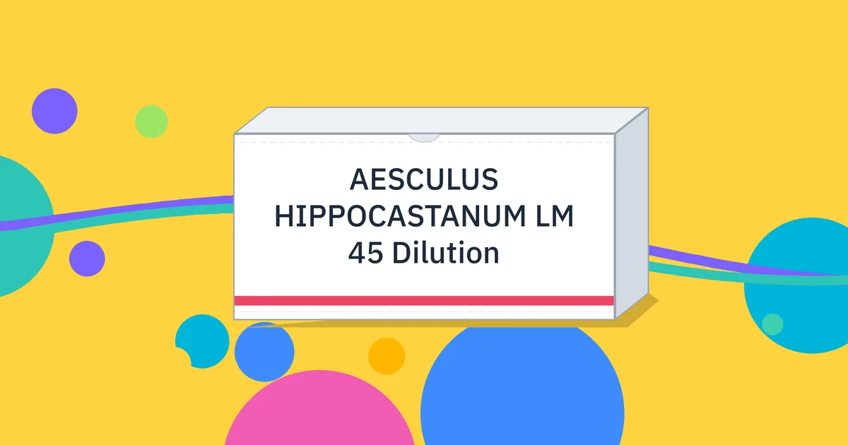 Symbolbild: Packung mit der Aufschrift AESCULUS HIPPOCASTANUM LM 45 Dilution (PZN 12755614) – Verfügbarkeit und Bezug in Apotheken in Frankfurt am Main