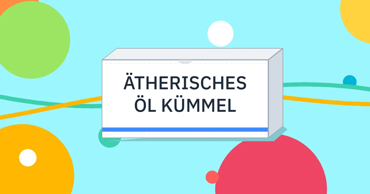 Symbolbild: Packung mit der Aufschrift ÄTHERISCHES ÖL KÜMMEL (PZN 20026935) – Verfügbarkeit und Bezug in Apotheken in Frankfurt am Main