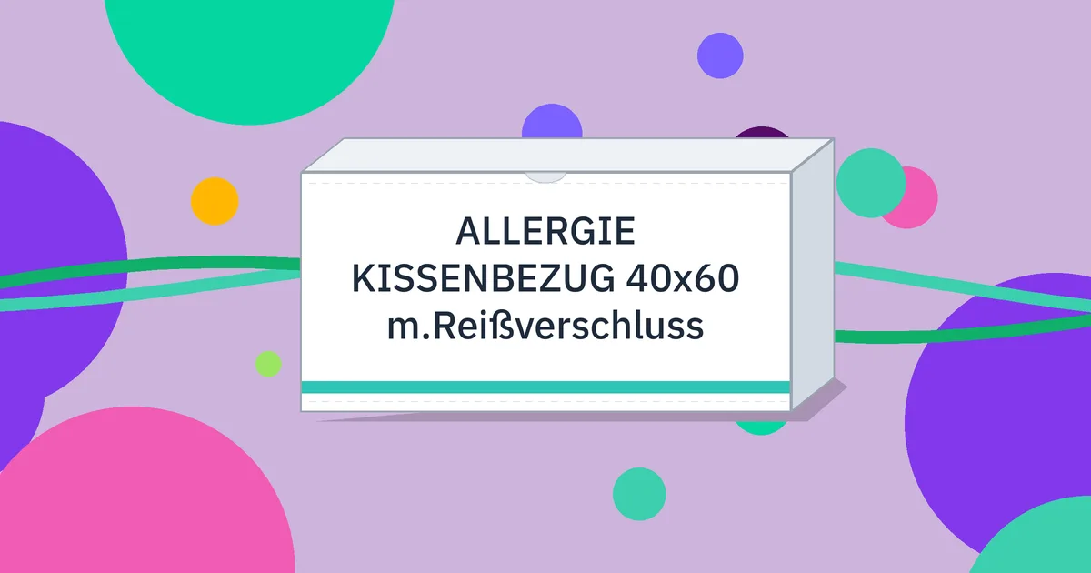 Symbolbild: Packung mit der Aufschrift ALLERGIE KISSENBEZUG 40x60 m.Reißverschluss (PZN 09302286) – Verfügbarkeit und Bezug in Apotheken in Frankfurt am Main