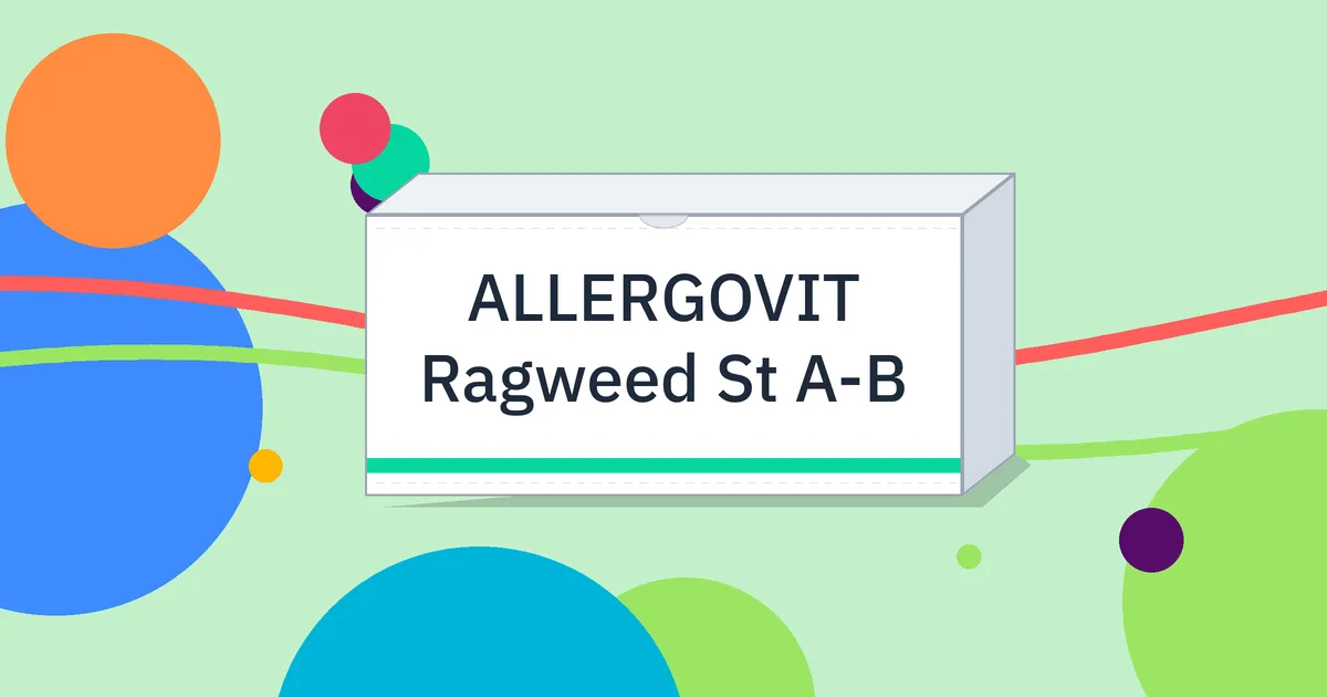 Symbolbild: Packung mit der Aufschrift ALLERGOVIT Ragweed St A-B (PZN 15741630) – Verfügbarkeit und Bezug in Apotheken in Frankfurt am Main